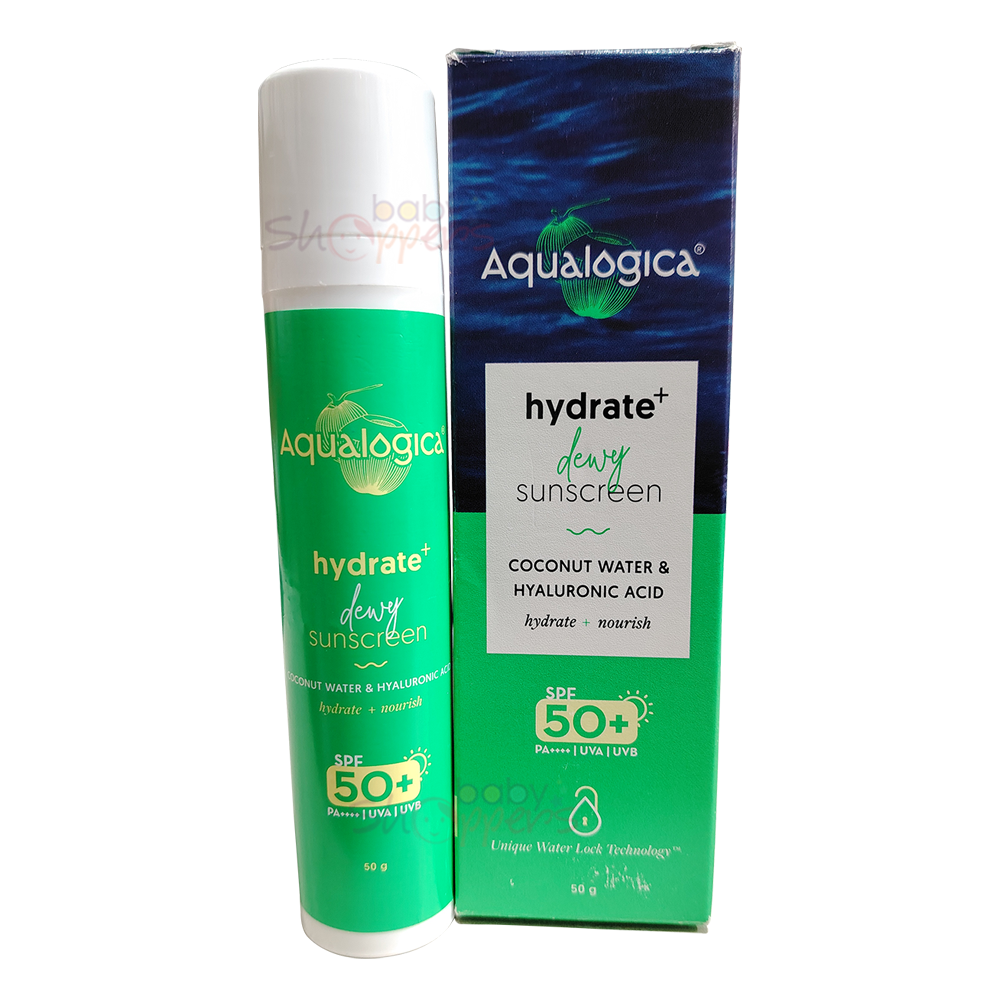 Aqualogica Hydrate+ Dewy Sunscreen SPF50+ With Coconut Water ...