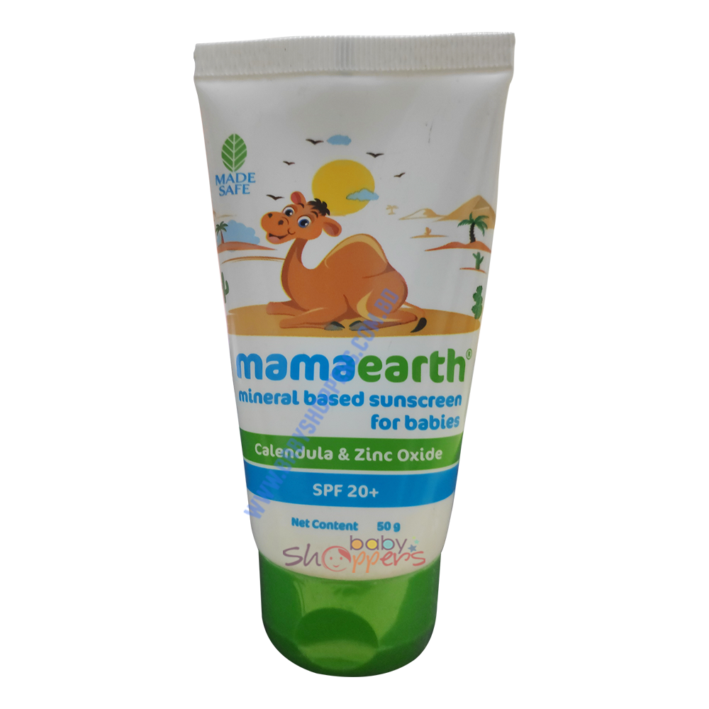 Mamaearth Mineral Based Sunscreen SPF20+ With Calendula & Zinc Oxide ...