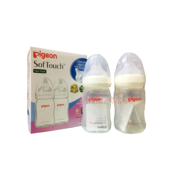 Pigeon SofTouch Wide Neck Feeding Bottle 240ml - BabyShoppers