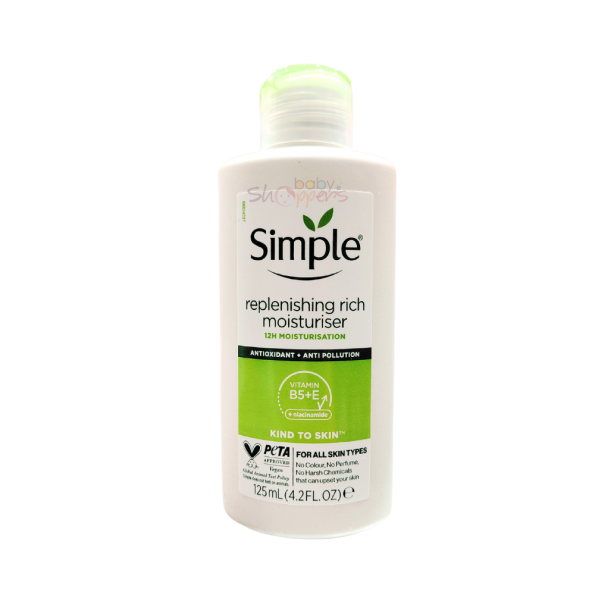 Simple Kind To Skin Replenishing Rich Moisturiser 125ml - BabyShoppers