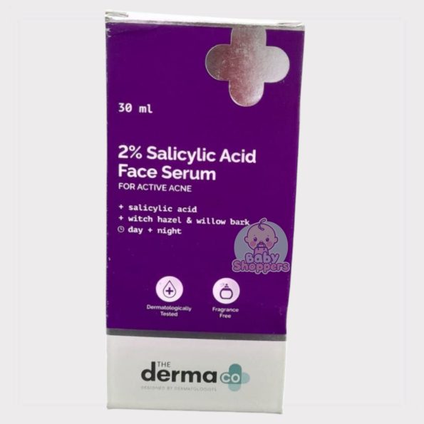 The Derma Co 2% Salicylic Acid Face Serum for Active Acne 30ml ...